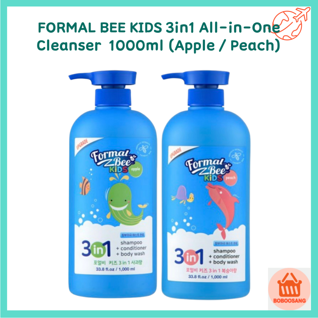 FORMAL BEE KIDS 3in1 All-in-One Cleanser 1000ml (Apple / Peach ...
