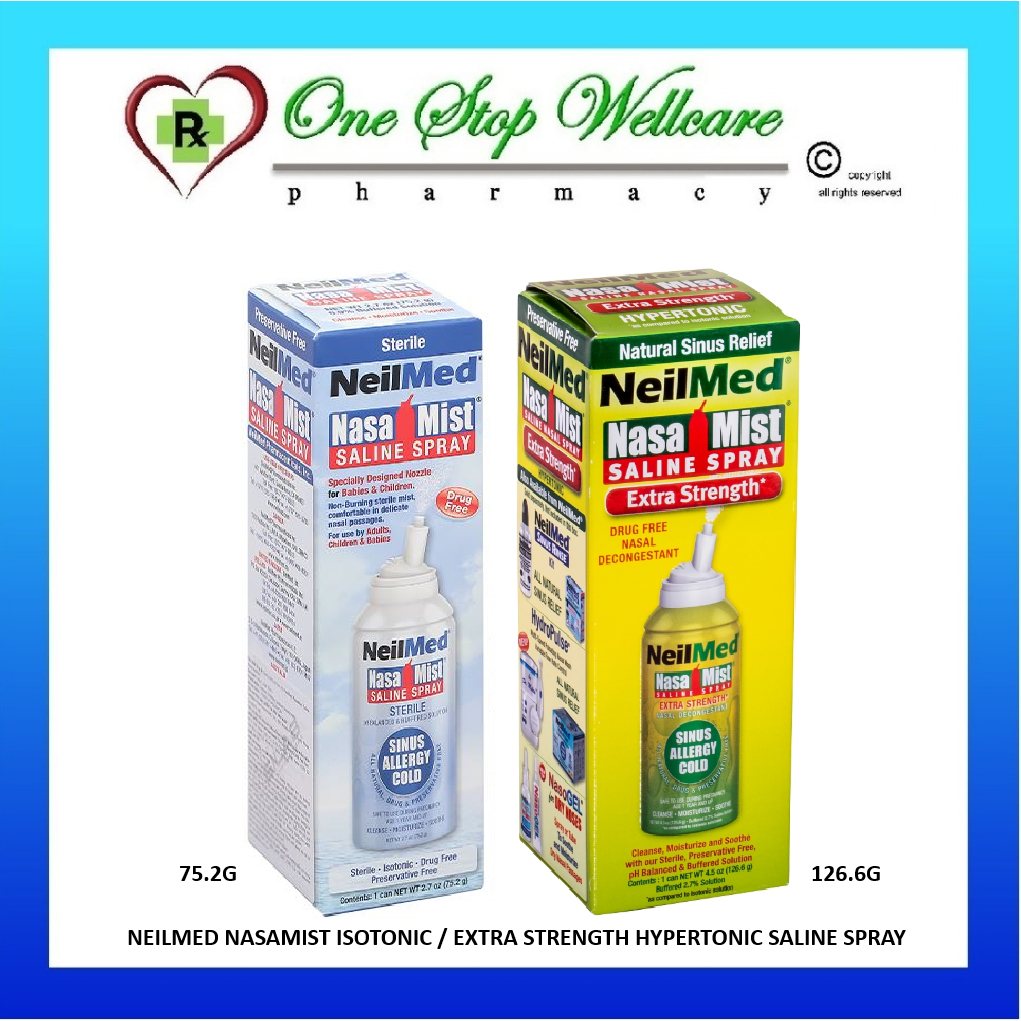 NEILMED NASAMIST ISOTONIC 75.2G / EXTRA STRENGTH HYPERTONIC SALINE ...