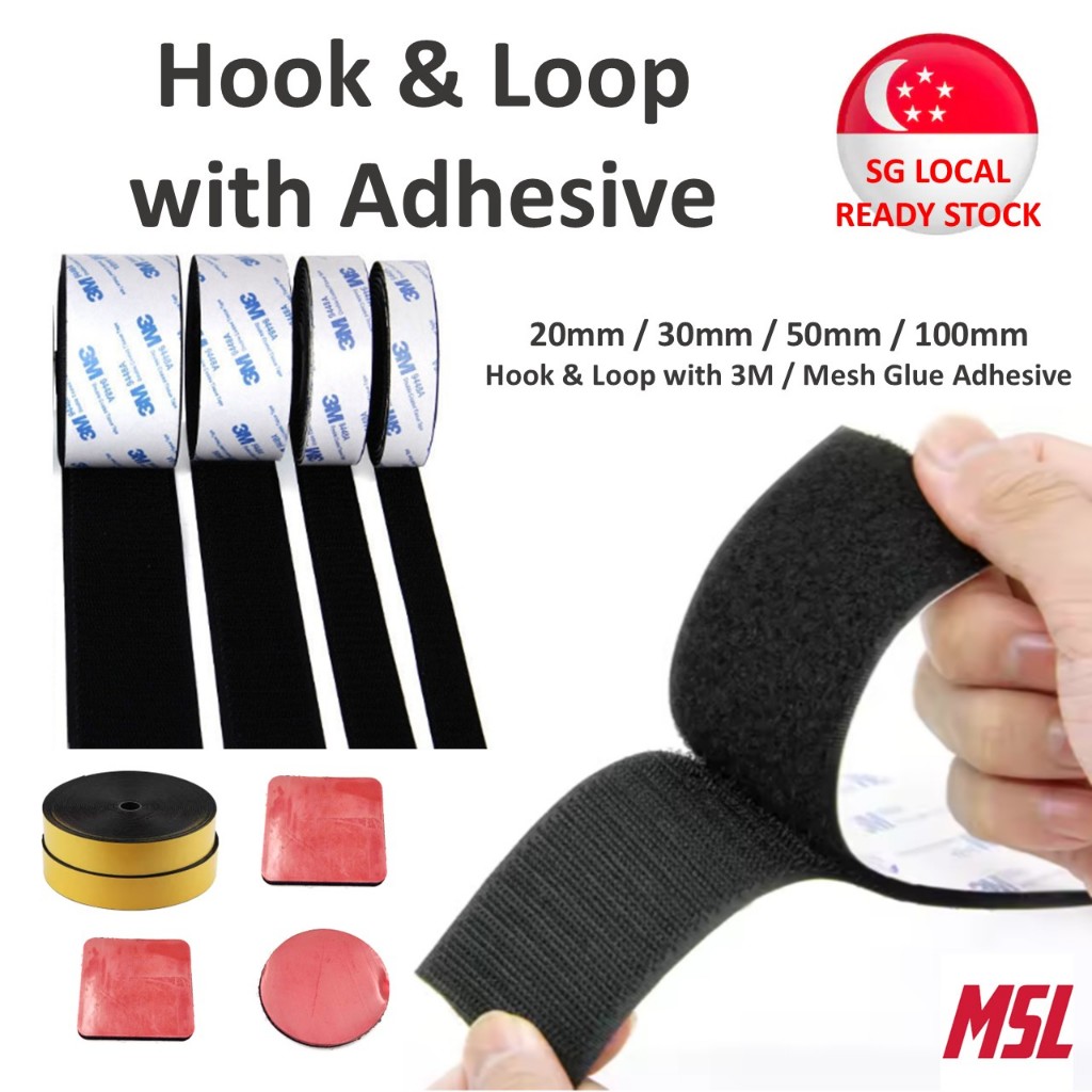 SG Stock Velcro Hook & Loop with 3M Adhesive Backing not for strong ...