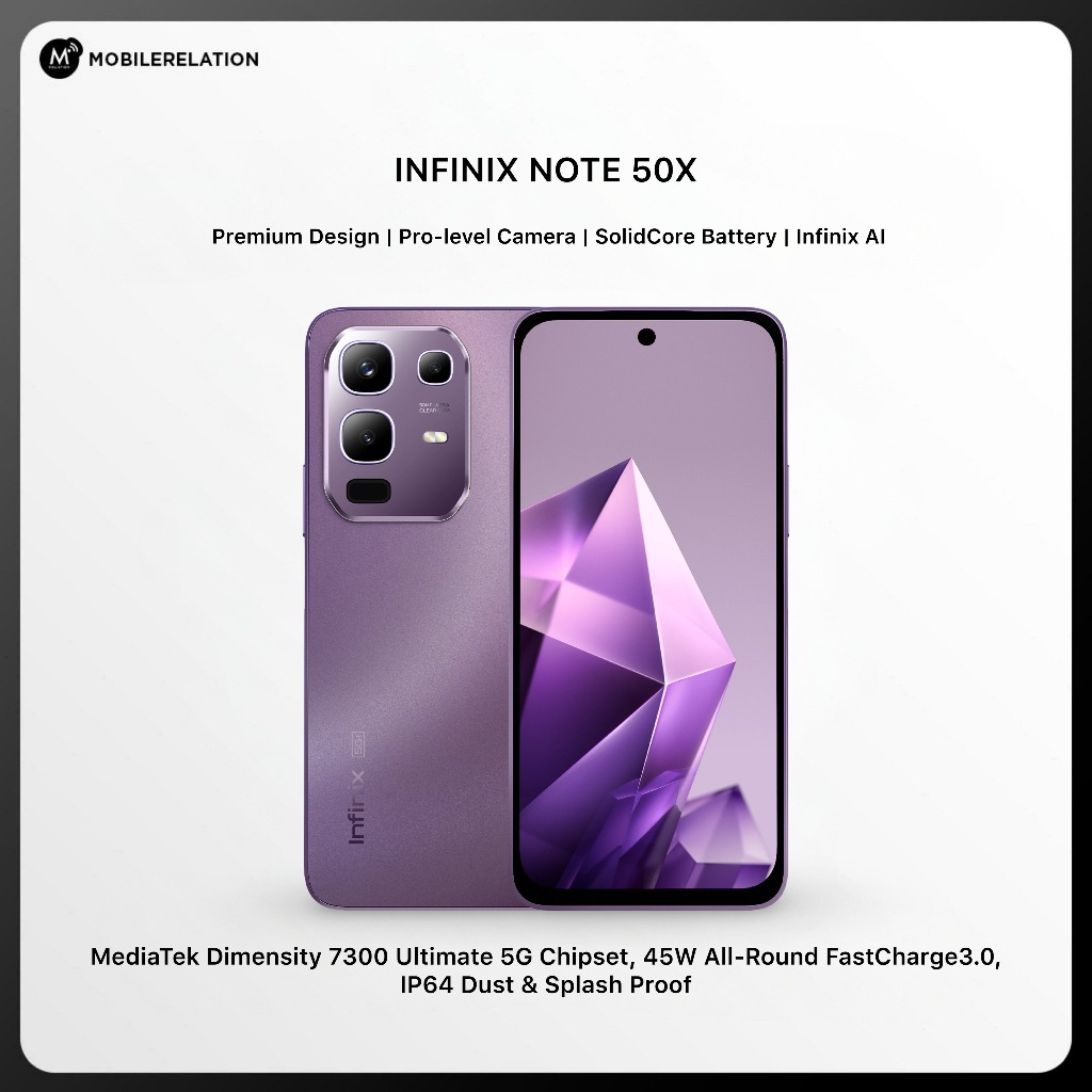 INFINIX Note 50X 5G+ | (8+8GB RAM)+256GB | 45w Fast Charging | AI Folax ...