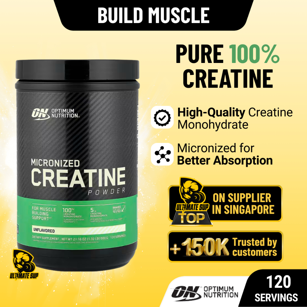 Optimum Nutrition, Micronized Creatine Powder, Build Muscle, Workout ...