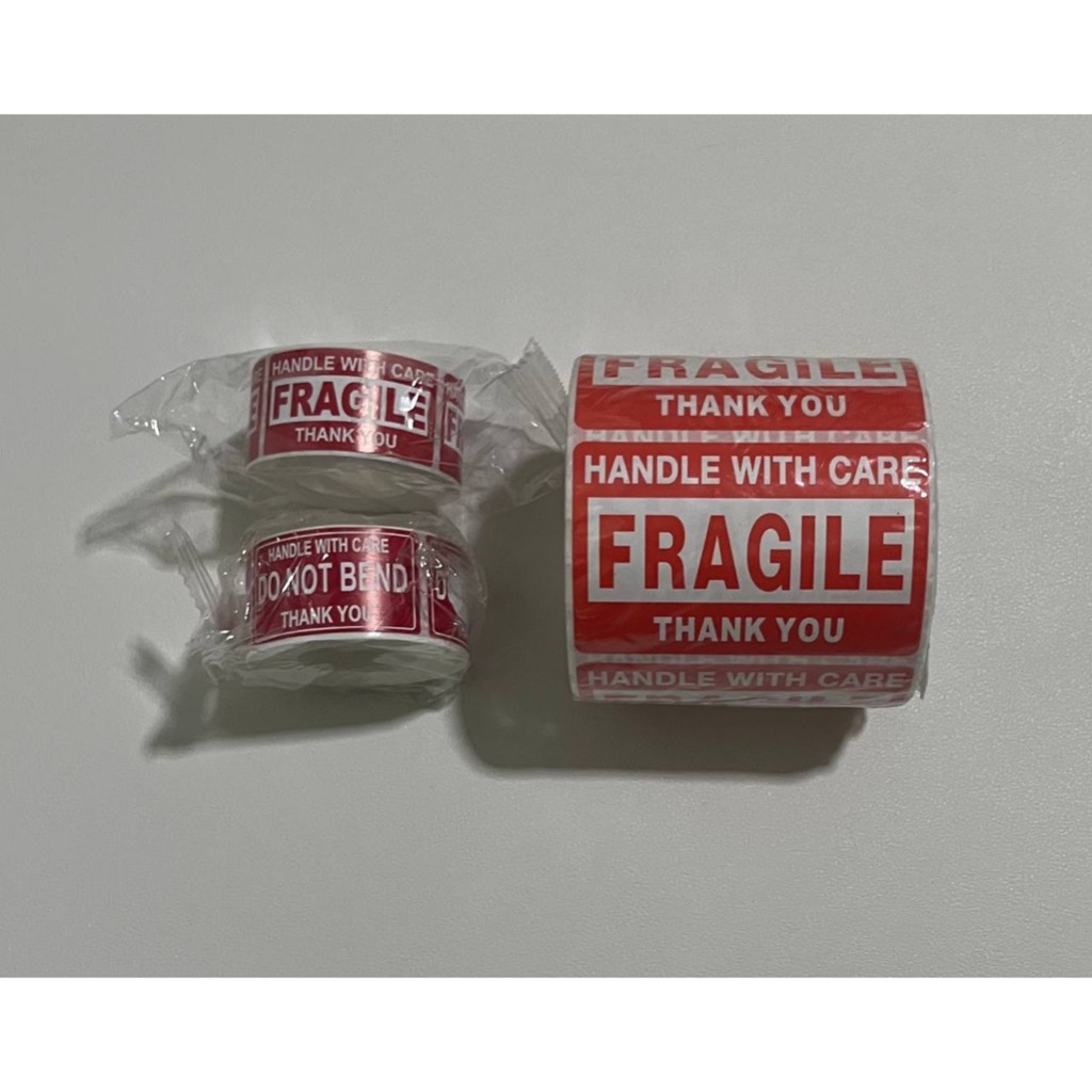 [SG READY STOCK] 250pcs/roll fragile sticker do not bend stickers 2.5x4 ...