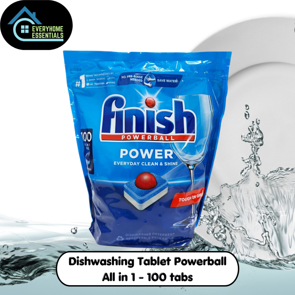 FINISH Dishwashing Tablet Powerball (100s) - All-in-1/Fresh/Lemon ...