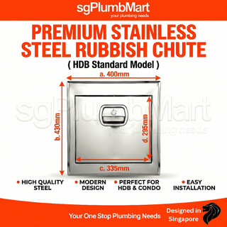 sgPlumbMart HDB Condo Stainless Steel Rubbish Chute with Installation ...