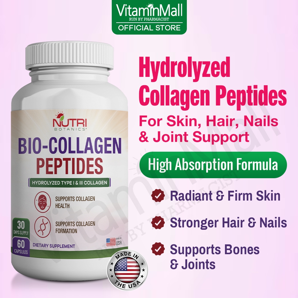 Nutri Botanics Hydrolyzed Collagen Capsule - Collagen Supplement ...