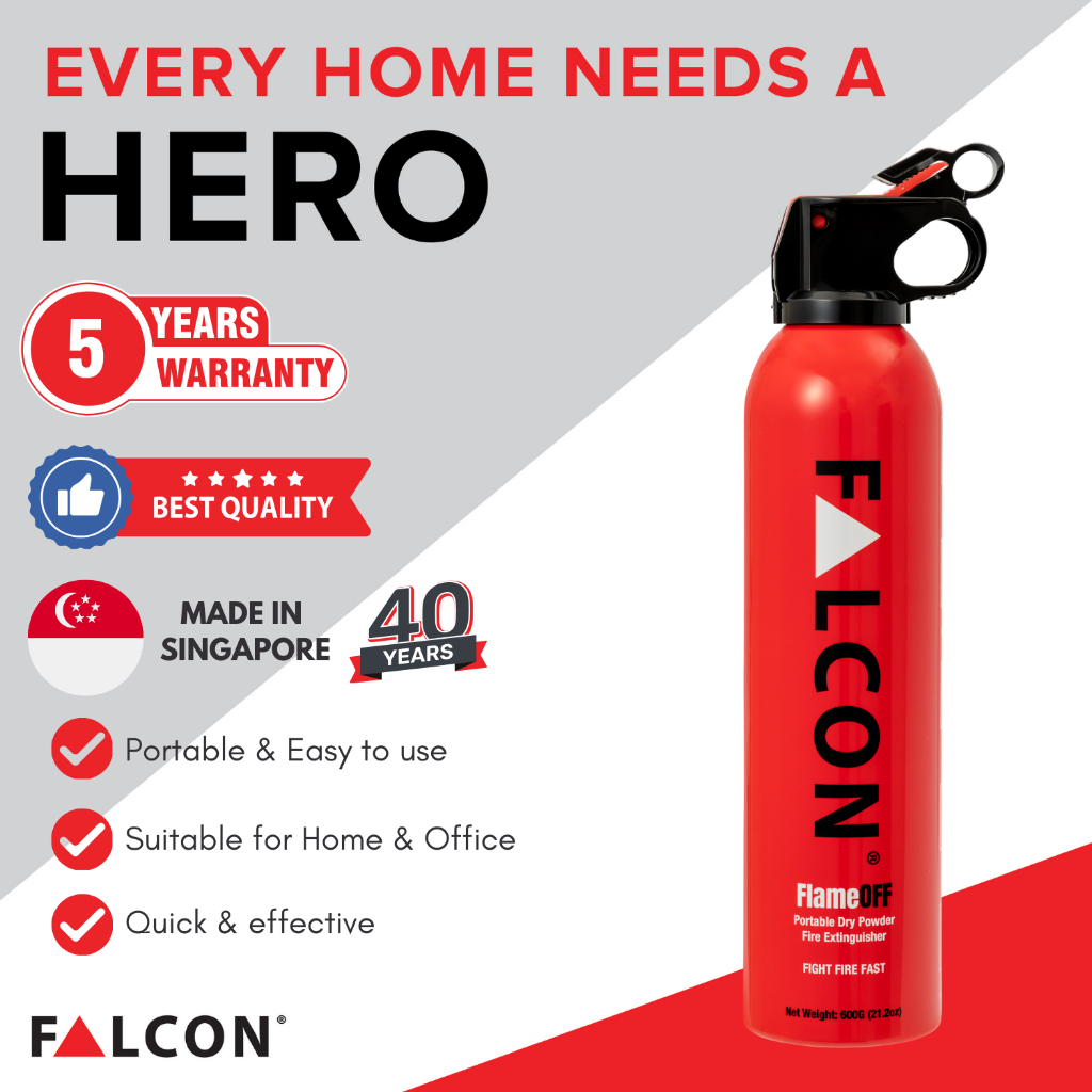 [Local SG] FALCON – Premium Portable Fire Extinguisher | FLAMEOFF Fight ...