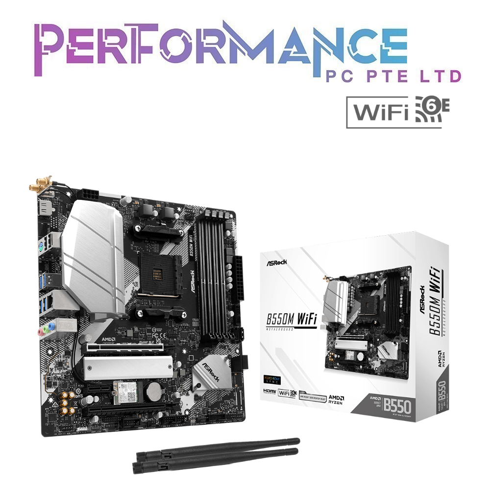 ASRock B550M WIFI 6E AMD AM4 MOTHERBOARD (3 YEARS WARRANTY BY TECH ...