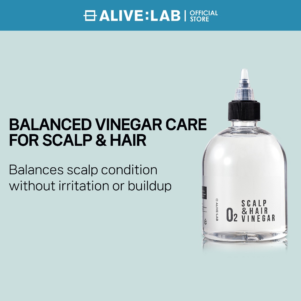 ALIVELAB O2 Scalp & Hair Vinegar for Sensitive Scalp & Hair Mild Acidic ...