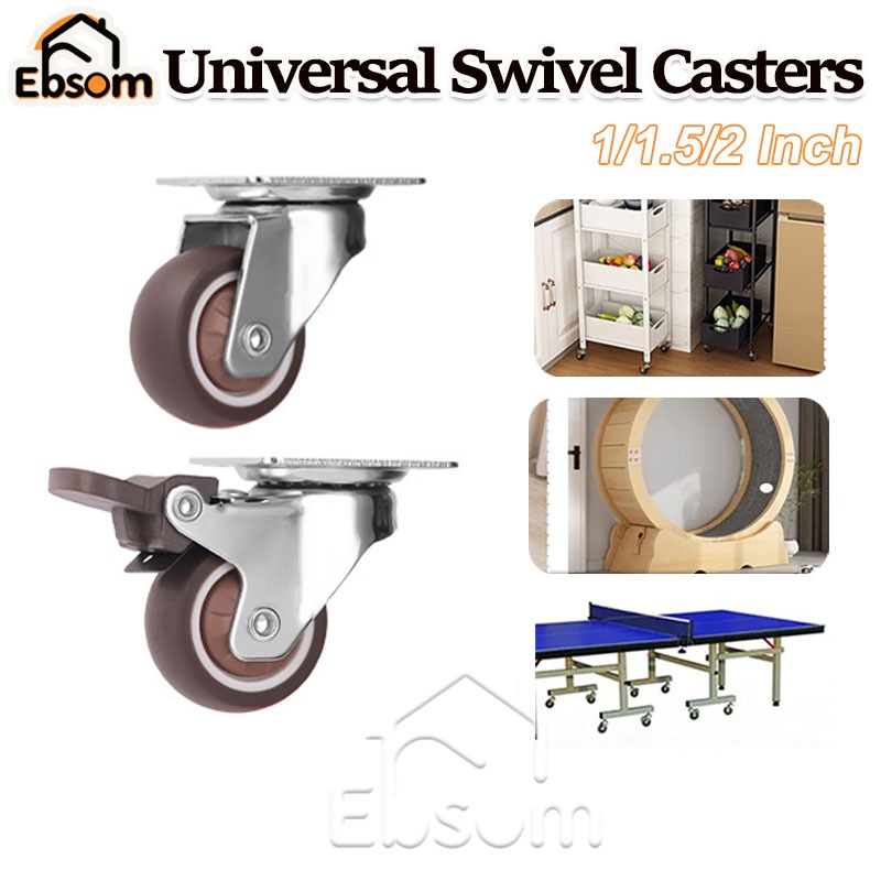 【SG】Universal Swivel Casters Mute Universal Wheel TPR Rubber Swivel ...