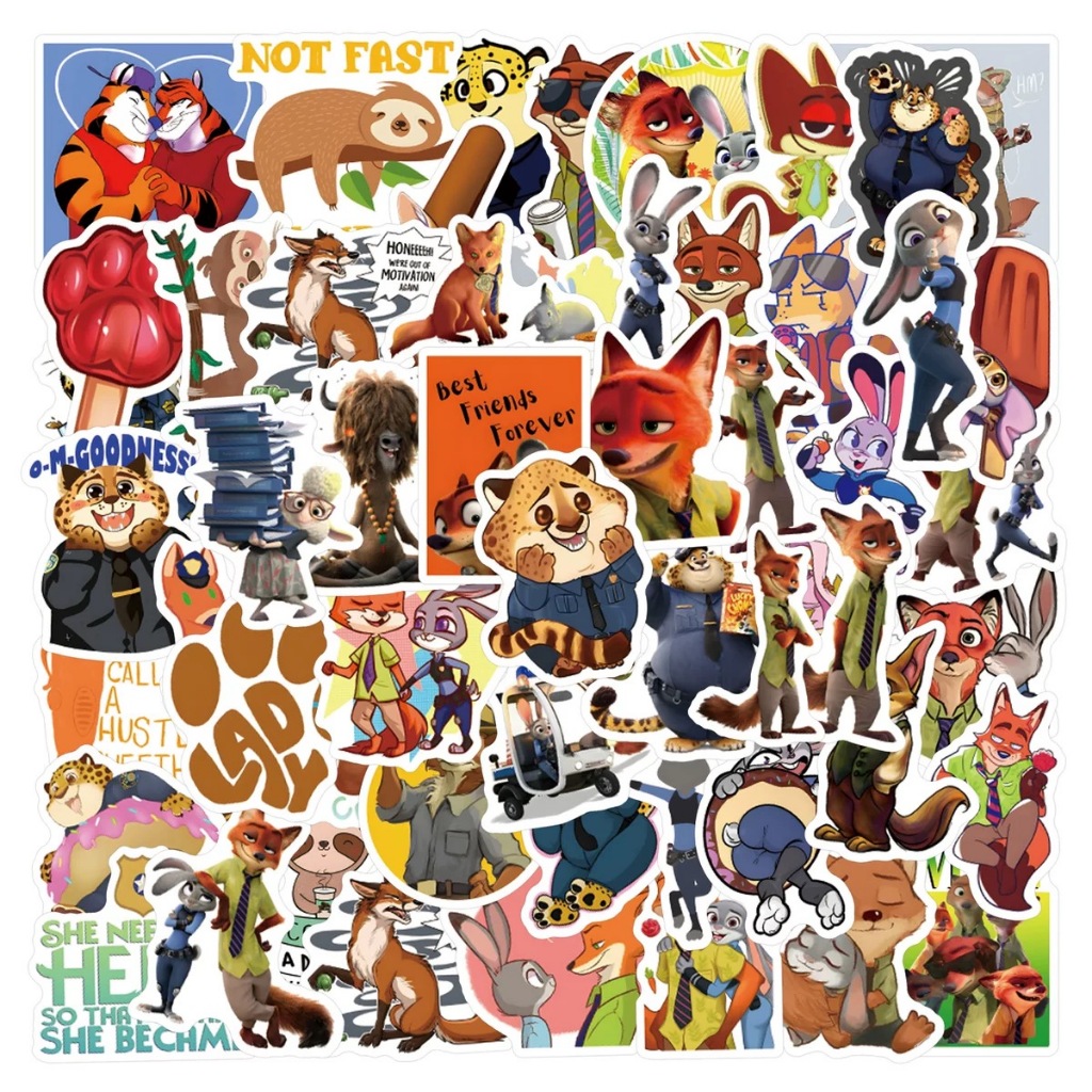 [SG READY STOCK] 50pcs Zootopia Avatar Waterproof Stickers Children ...