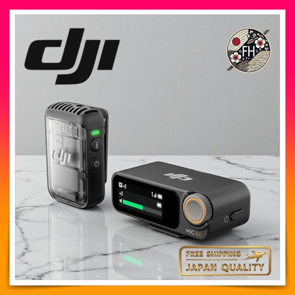 DJI Mic 2 (Transmitter x1 + Receiver x1) Wireless Microphone with Smart ...