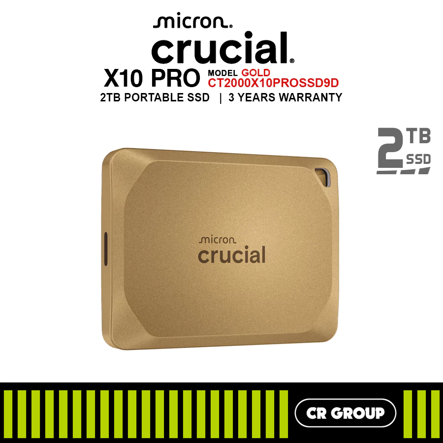 Crucial X10 Pro External Portable SSD (Gold Color) - 2TB/4TB (5Yrs ...