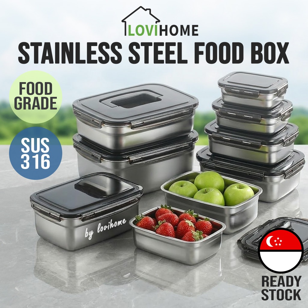 SUS316 Stainless Steel Airtight Food Container Lunch Box Leakproof ...