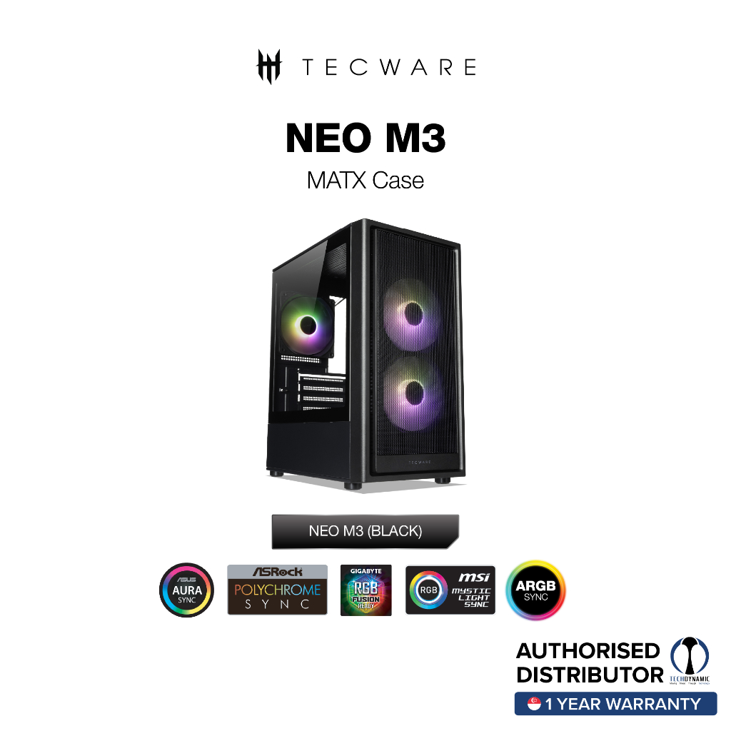 Tecware Neo M3 3F ARGB - Black | Shopee Singapore