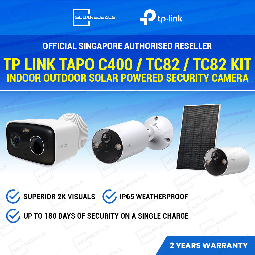 TP Link Tapo C400 / TC82 / TC82 KIT Indoor Outdoor Solar Powered ...