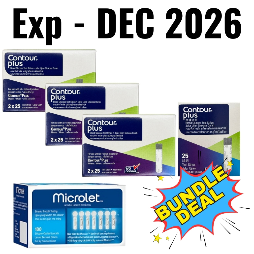 Contourplus Test Strip 175s + Lancet 100s Contour Plus Accu Chek ...