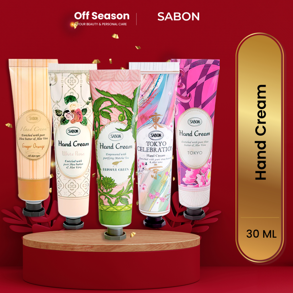 Sabon Hand Cream - Tokyo/Lavender Vanila/White Tea/Ginger Orange/White ...