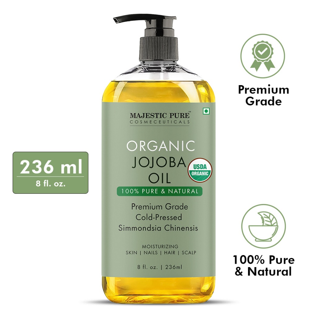 MAJESTIC PURE Jojoba Oil 236ml | USDA Organic | For Skin, Hair, Face ...