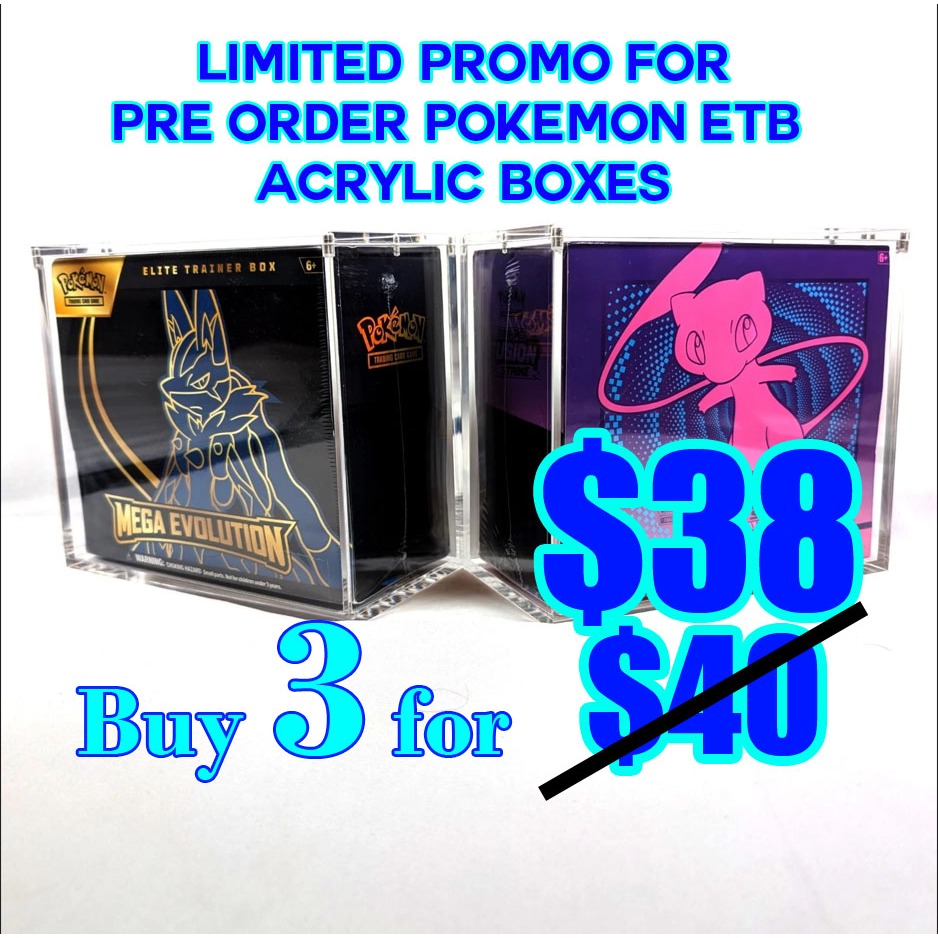 Preorder Acrylic Case for ETB 3 for $38 Display UV Proof English ...