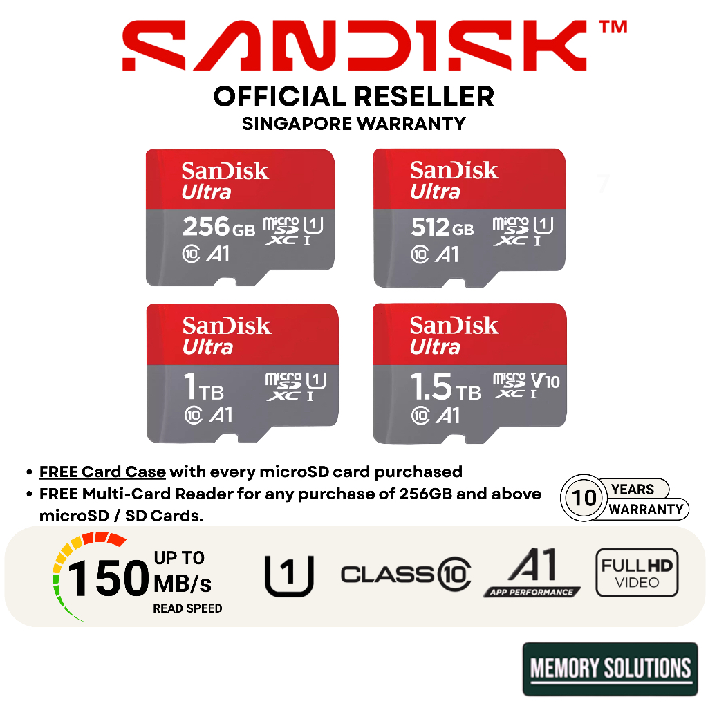 SanDisk Ultra microSD Card | Android/Windows UHS-I Card A1 C10 256GB ...