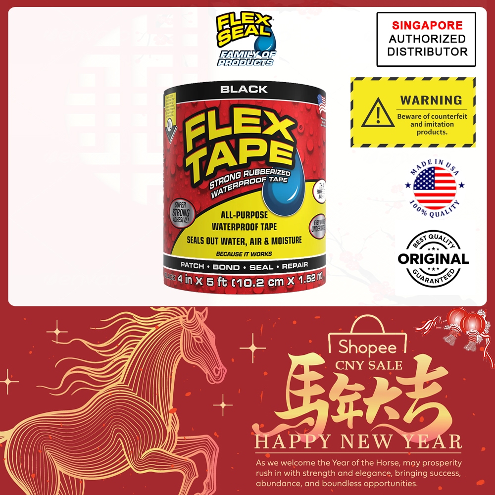 [ORIGINAL] Flex Seal Flex Tape Strong Rubberized Waterproof Tape White ...
