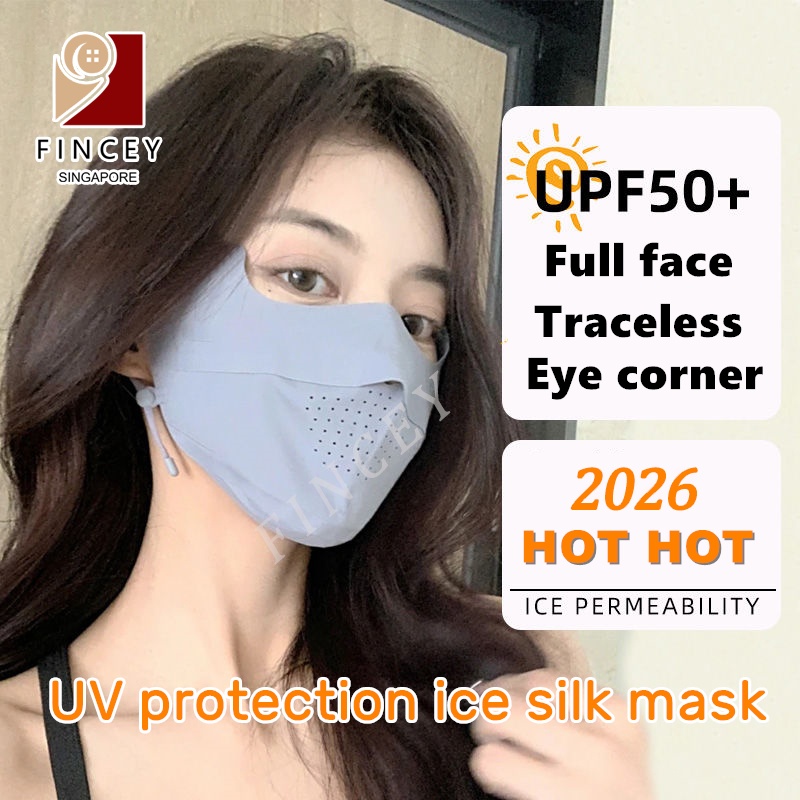 【SG】Ice Silk Mask UV Face Mask Sun Protection Face Cover UPF 50 ...