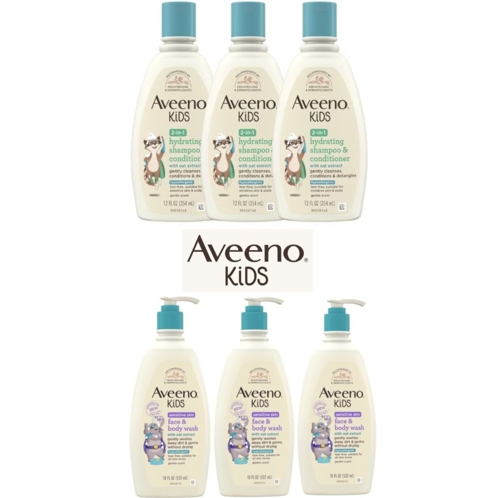 *READY STOCKS* [3-Bottles Bundle] Aveeno Kids 2-in-1 Hypoallergenic ...