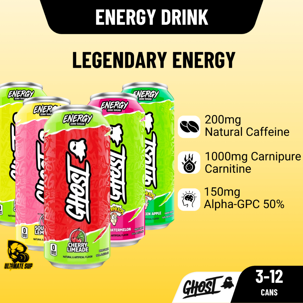 GHOST Energy Drink, 200mg of Caffeine, Enhance Endurance, Boost Energy ...