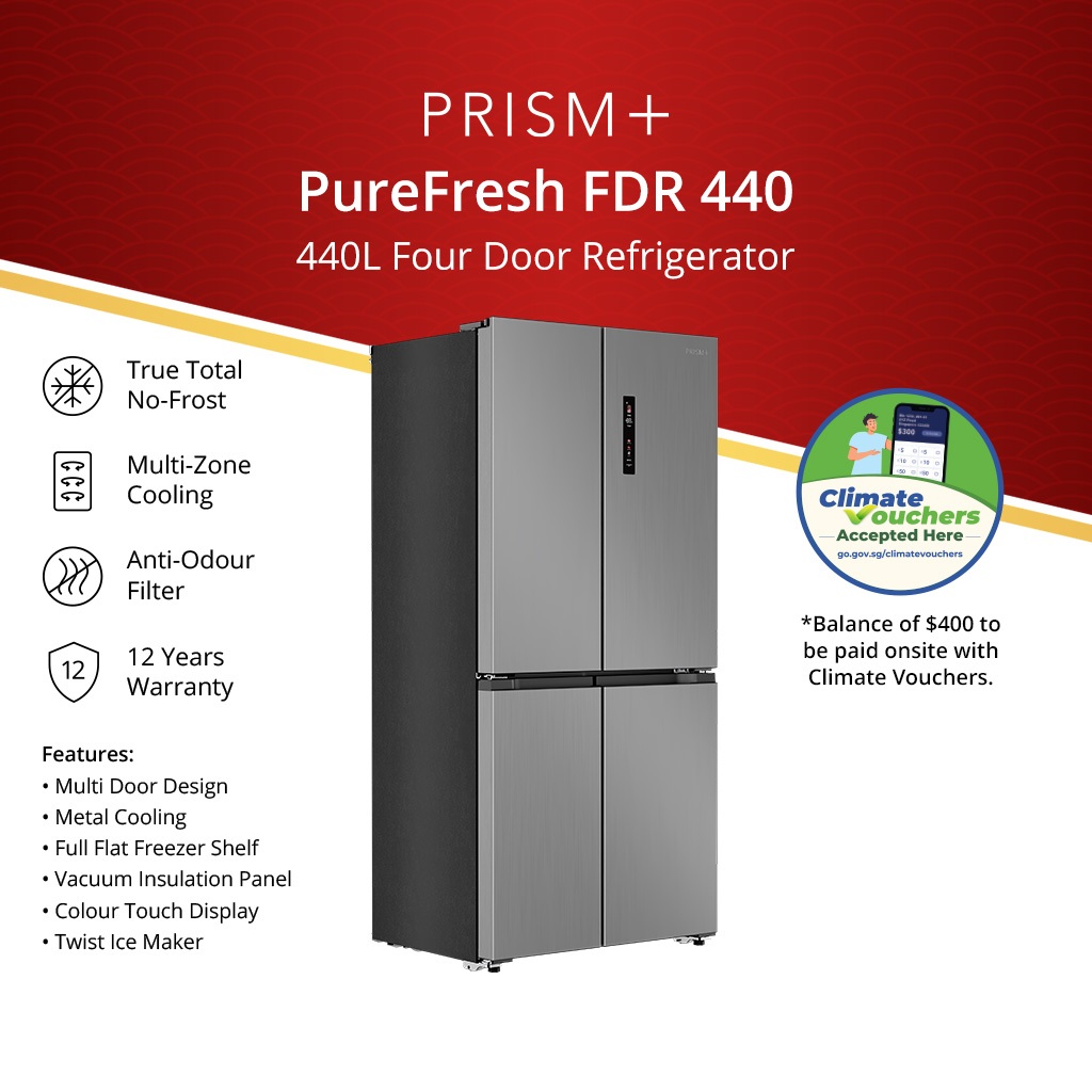 PRISM+ PureFresh FDR 440 | 440L Four Door Refrigerator|True Total No ...