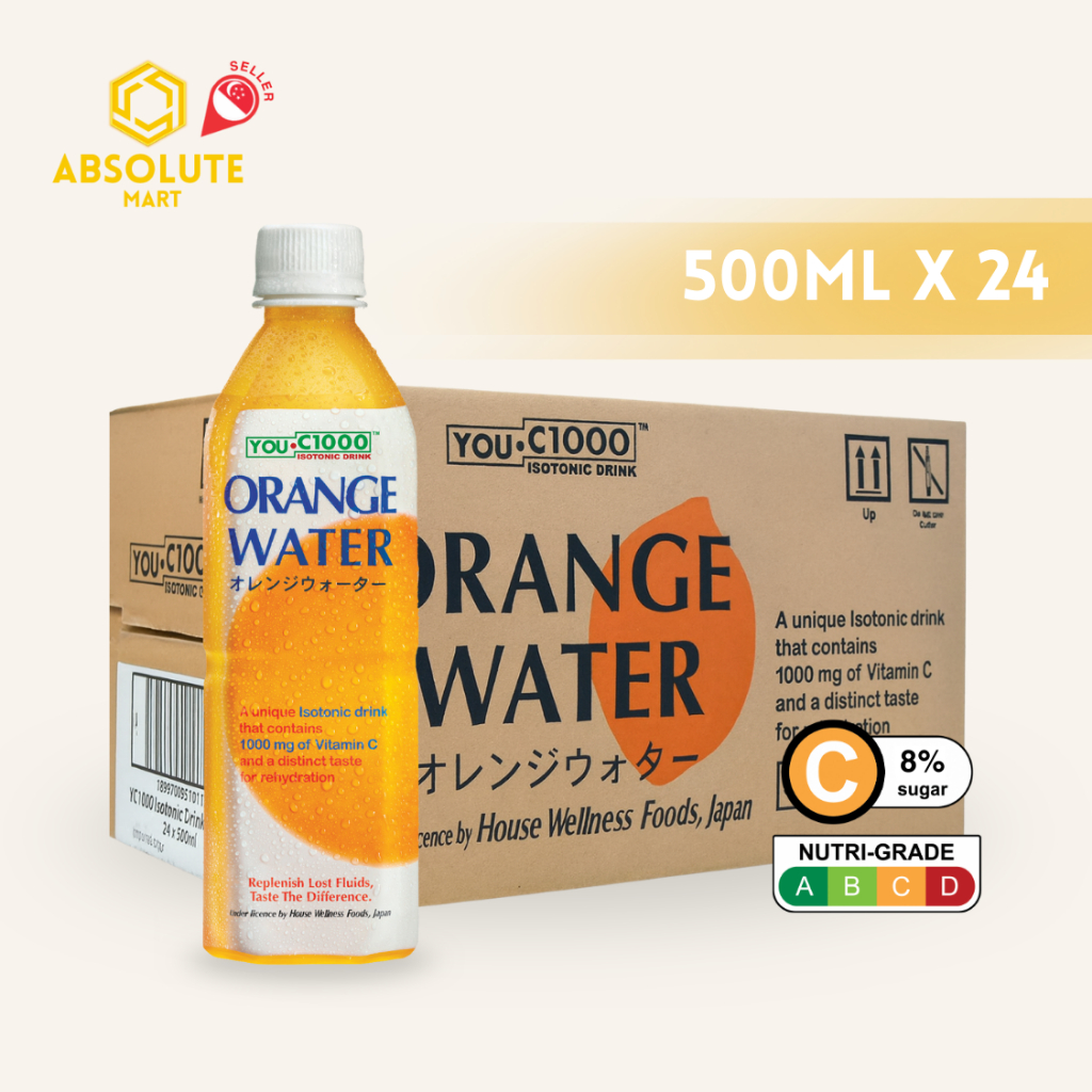 YOU C1000 Orange Isotonic Water 500ML X 24 (BOTTLE) | Shopee Singapore