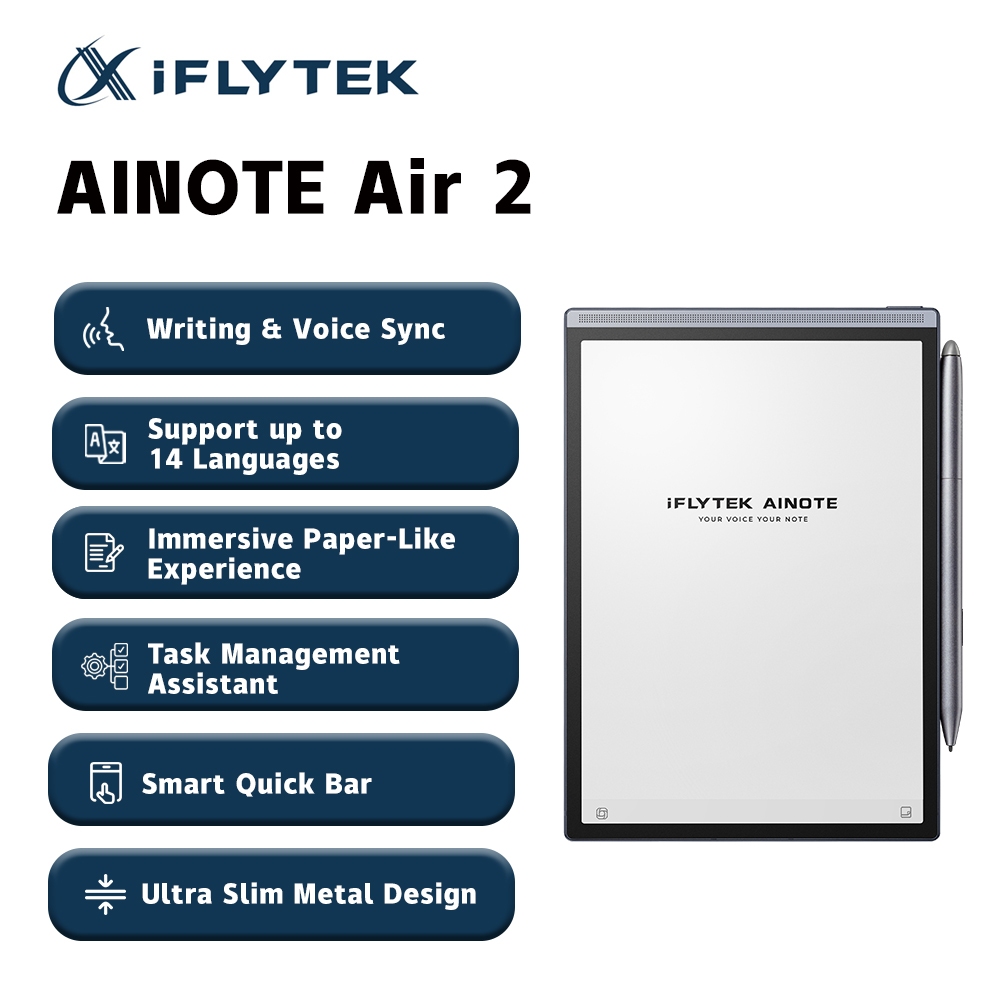 iFLYTEK Ainote Air 2 - Portable Smart Book / Real-time Multi-language ...