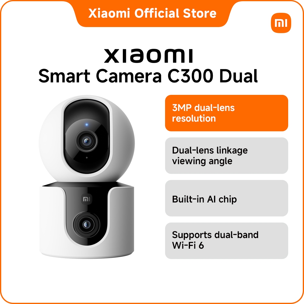 Xiaomi Smart Camera C300 Dual｜Two-directional shooting｜PTZ Camera ...
