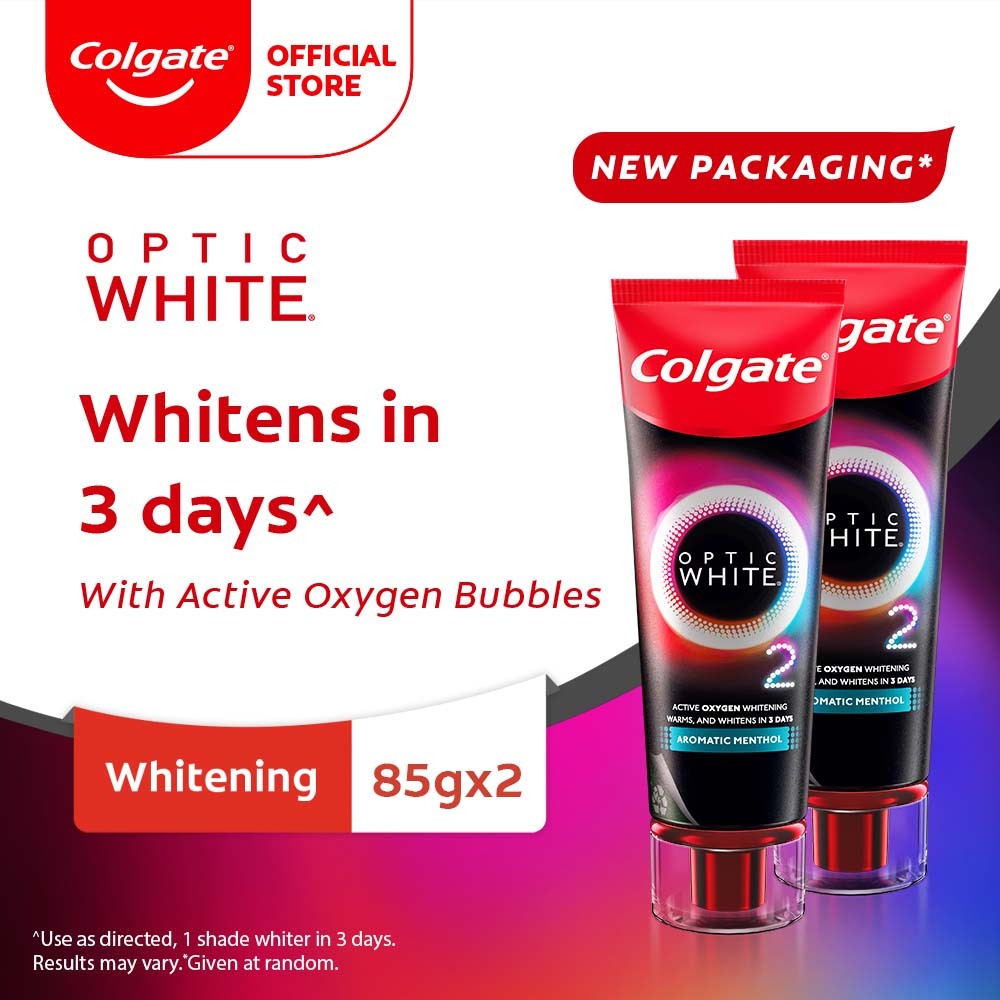 Colgate Optic White O2 85g Aromatic Menthol Toothpaste [Bundle of 2 ...