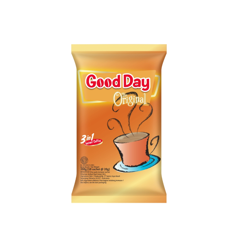 GOOD DAY Original 3 in 1 Instant Coffee 10x20g Halal | Shopee Singapore