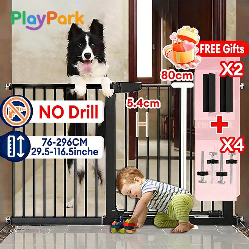 Playpark Safety Gate Baby Safety Gate Auto Close Infant Kids Pet Dog ...