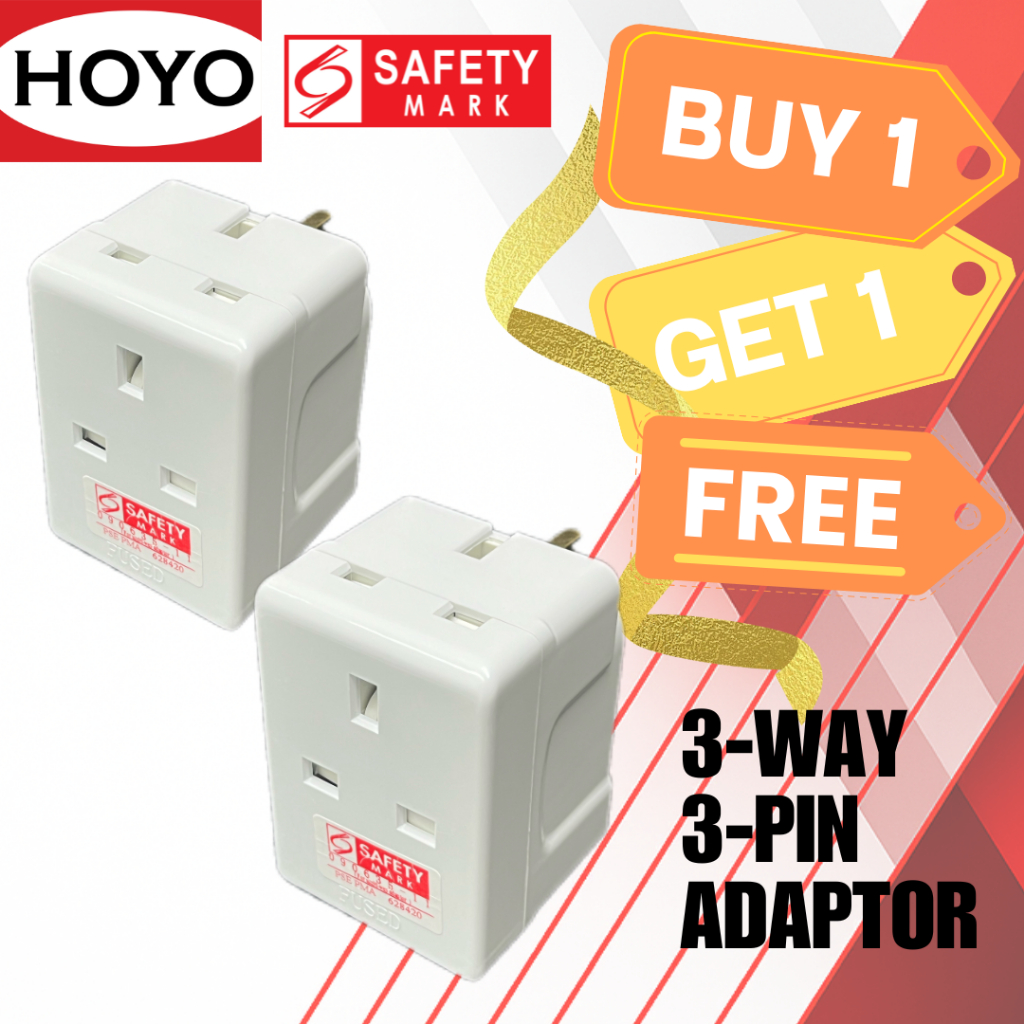 [BUY 1 FREE 1] PSE 3 WAY 3 PIN MULTI ADAPTOR WITHOUT INDICATOR LIGHT ...