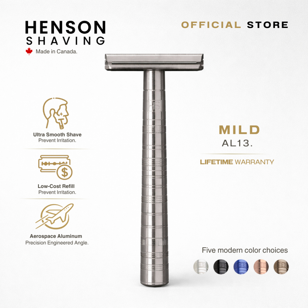 [LIFETIME WARRANTY] HENSON AL 13 Mild Facial Razor - Single Blade ...