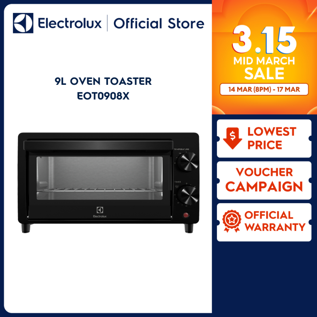 Electrolux EOT0908X - 9L Oven Toaster with 2-Year Warranty | Shopee ...
