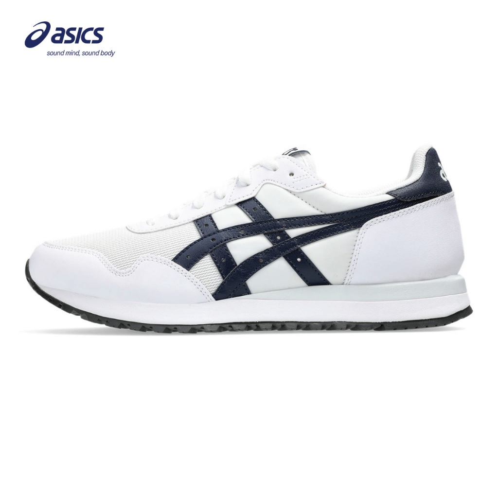 ASICS Men TIGER RUNNER II Sportstyle Shoes in White/Midnight | Shopee ...