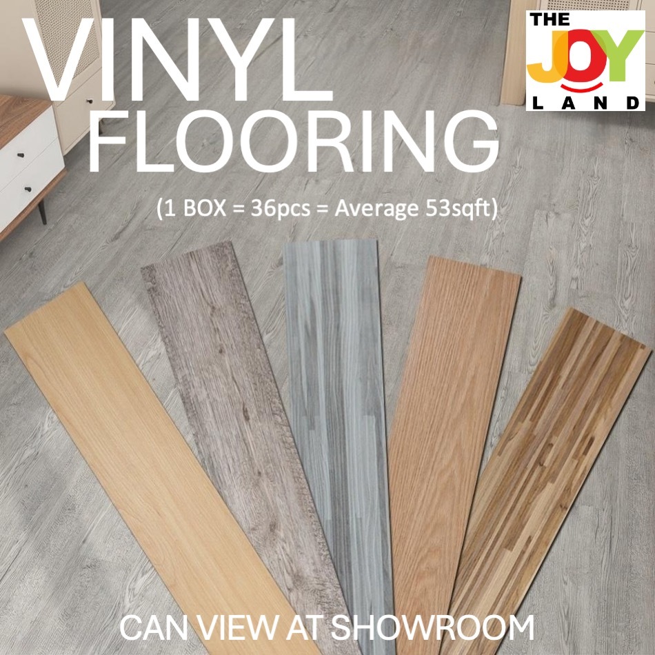 [SG THEJOYLAND] PVC Vinyl Flooring Floor Sticker Easy DIY HDB BTO Floor ...