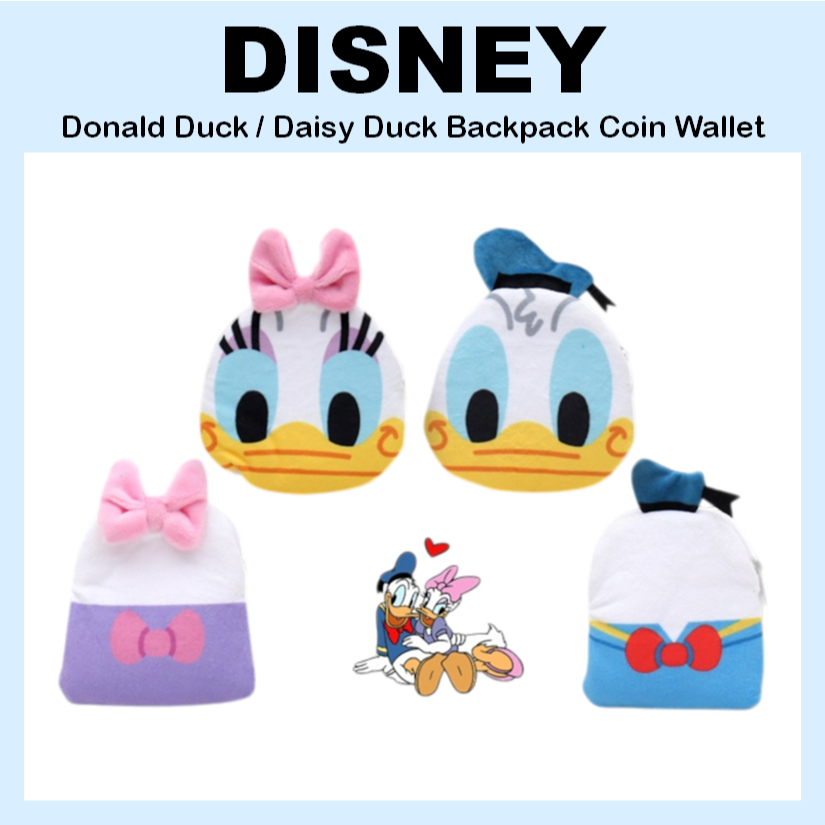 [DISNEY] Donald Duck / Daisy Duck Backpack Coin Wallet | Shopee Singapore
