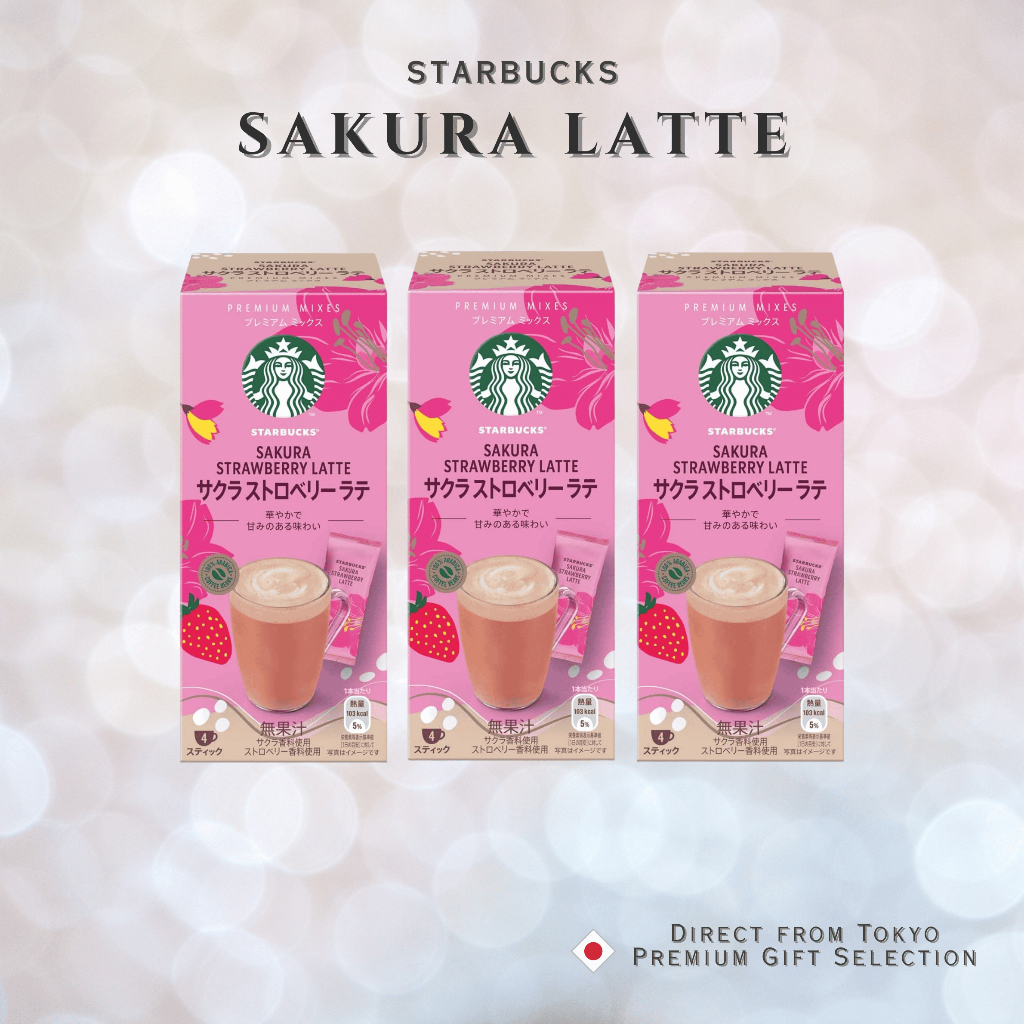 Starbucks Japan Sakura Strawberry Latte Spring 2026 – 3 Boxes Set ...