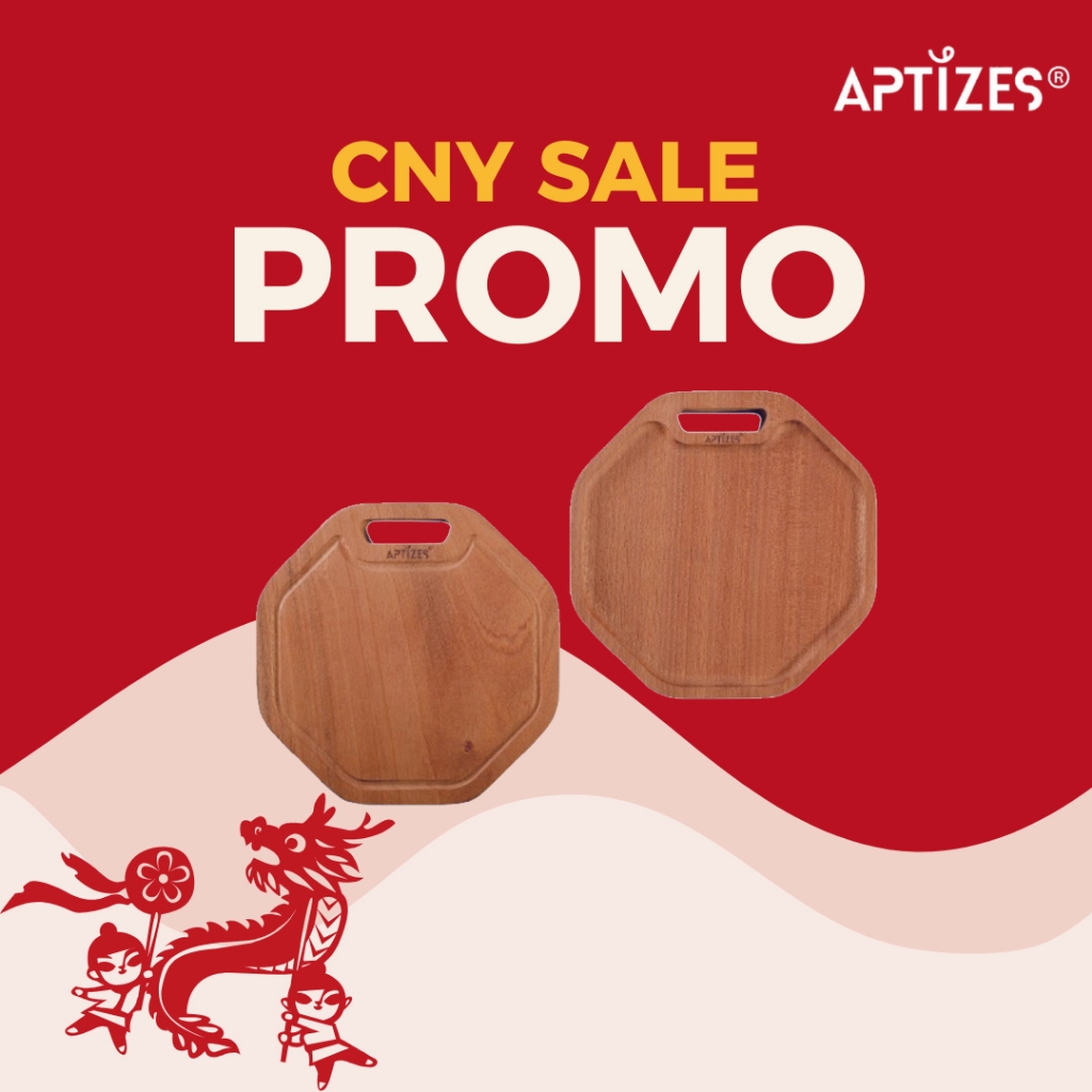 APTIZES® | 2-in-1 Octagon Ebony Serving Tray & Chopping Board | FDA ...