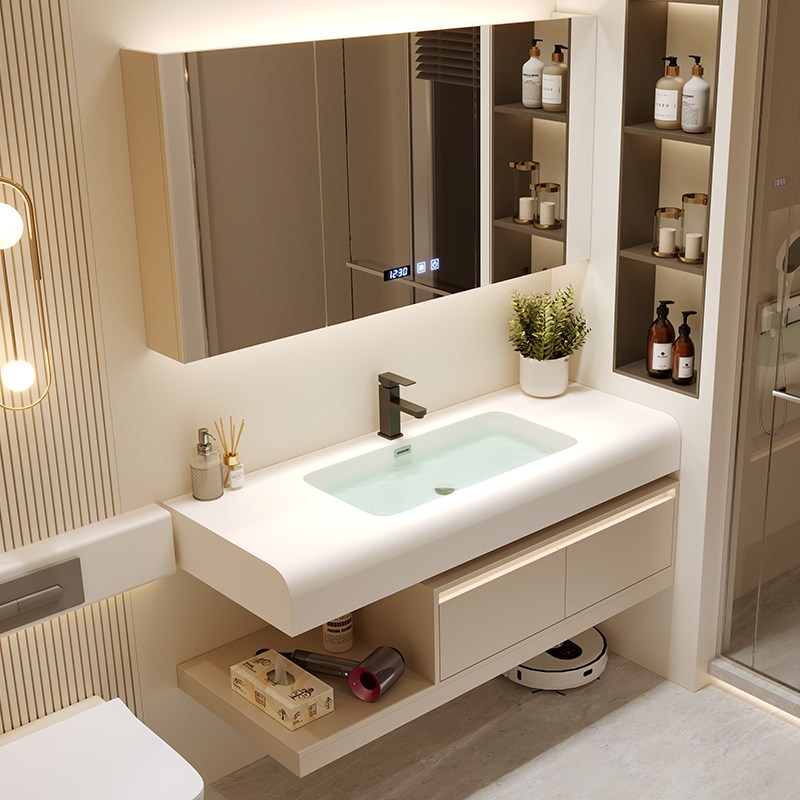 Vanity Cabinet with Sink Unit and Bathroom Cabinet Set with Artificial ...