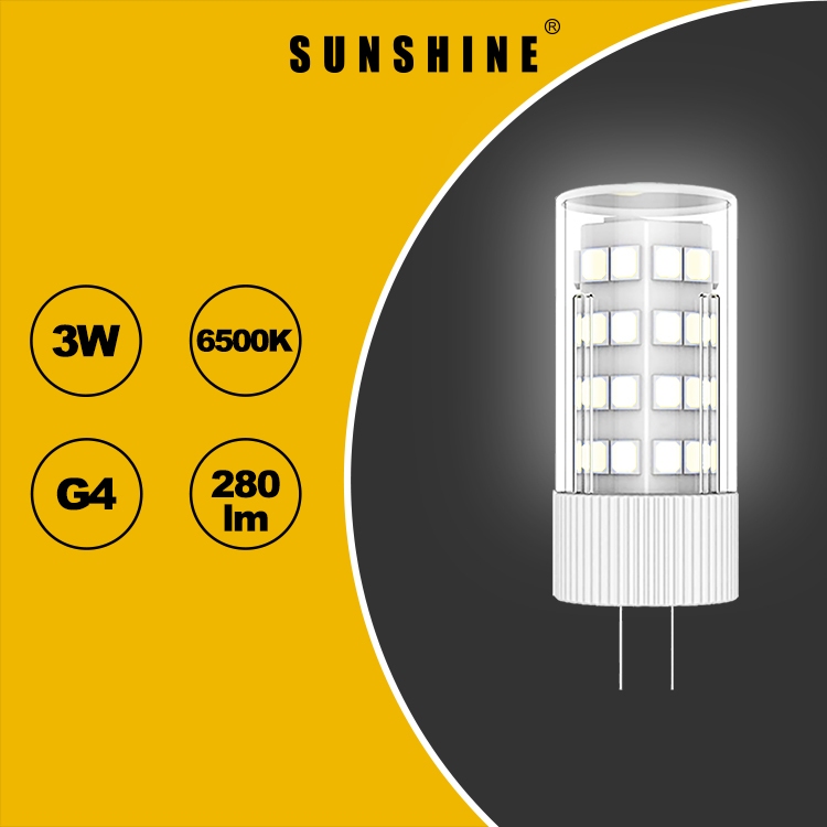 SUNSHINE LED Capsule Light Bulb G4 3W LED Corn Bulb Daylight/Warmwhite ...