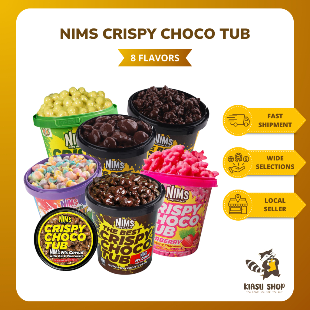 Nims Choco Tub 8 Flavours Assorted Crispy Crunchy Snack | Rich, Fun ...