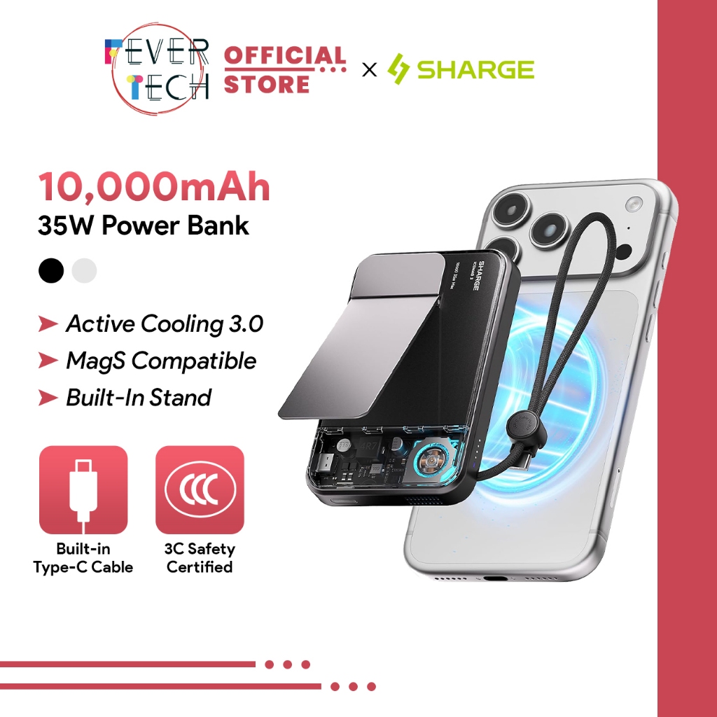 Shargeek/Sharge IceMag 3 10000mAh Wireless Power Bank w/ Active Cooling ...