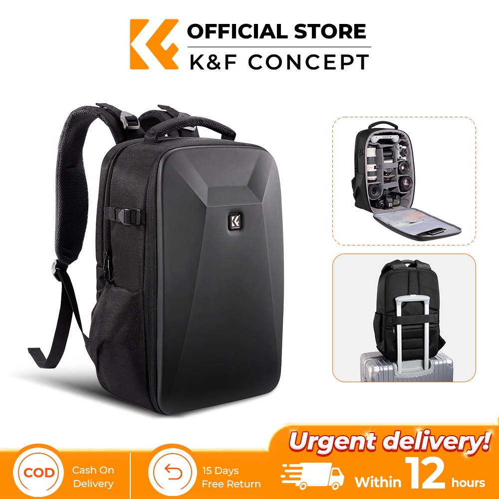K&F Concept 22L Photography Backpack - Hard Shell Camera Backpack for ...