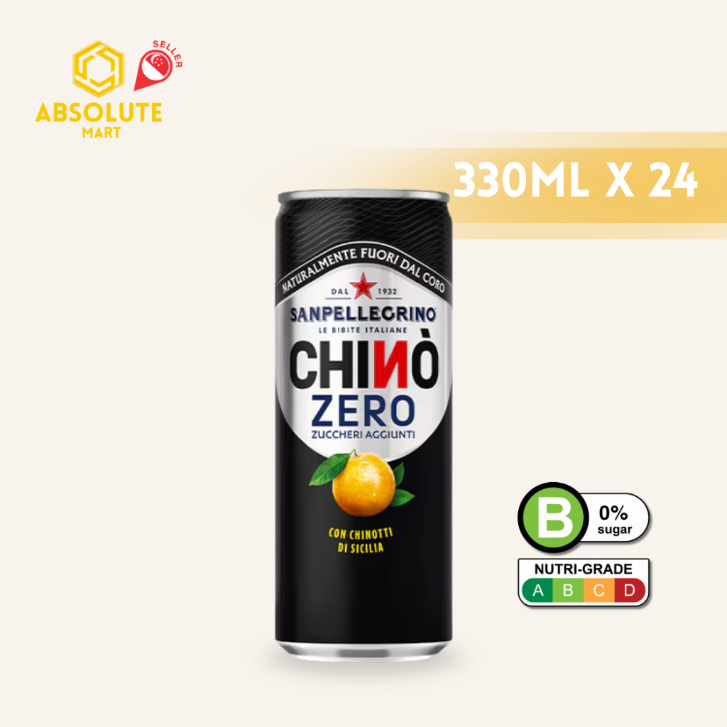 [CARTON] SAN PELLEGRINO Chinotto Zero Sparkling Beverage 330ML X 24 ...