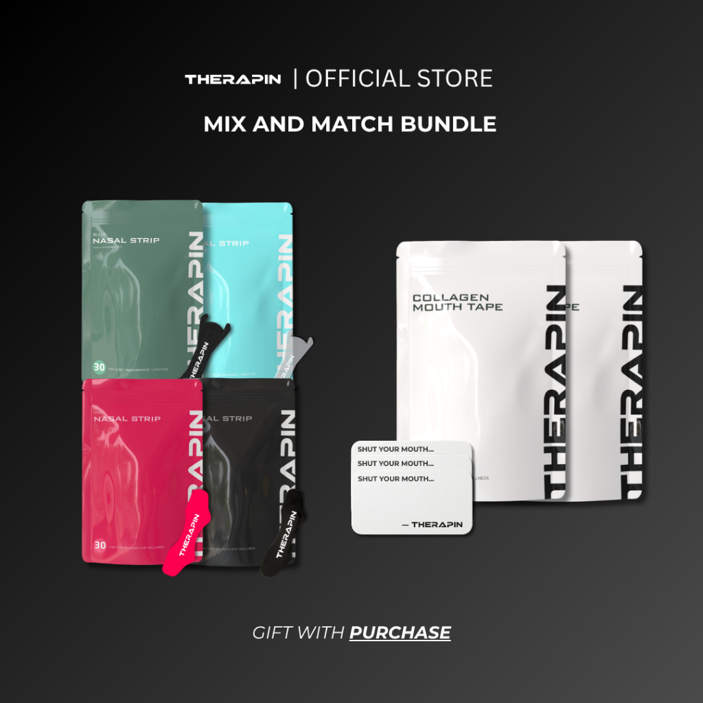[BUNDLE OF 4] Therapin Nasal Strips + [2 FREE] Collagen Mouth Tape ...